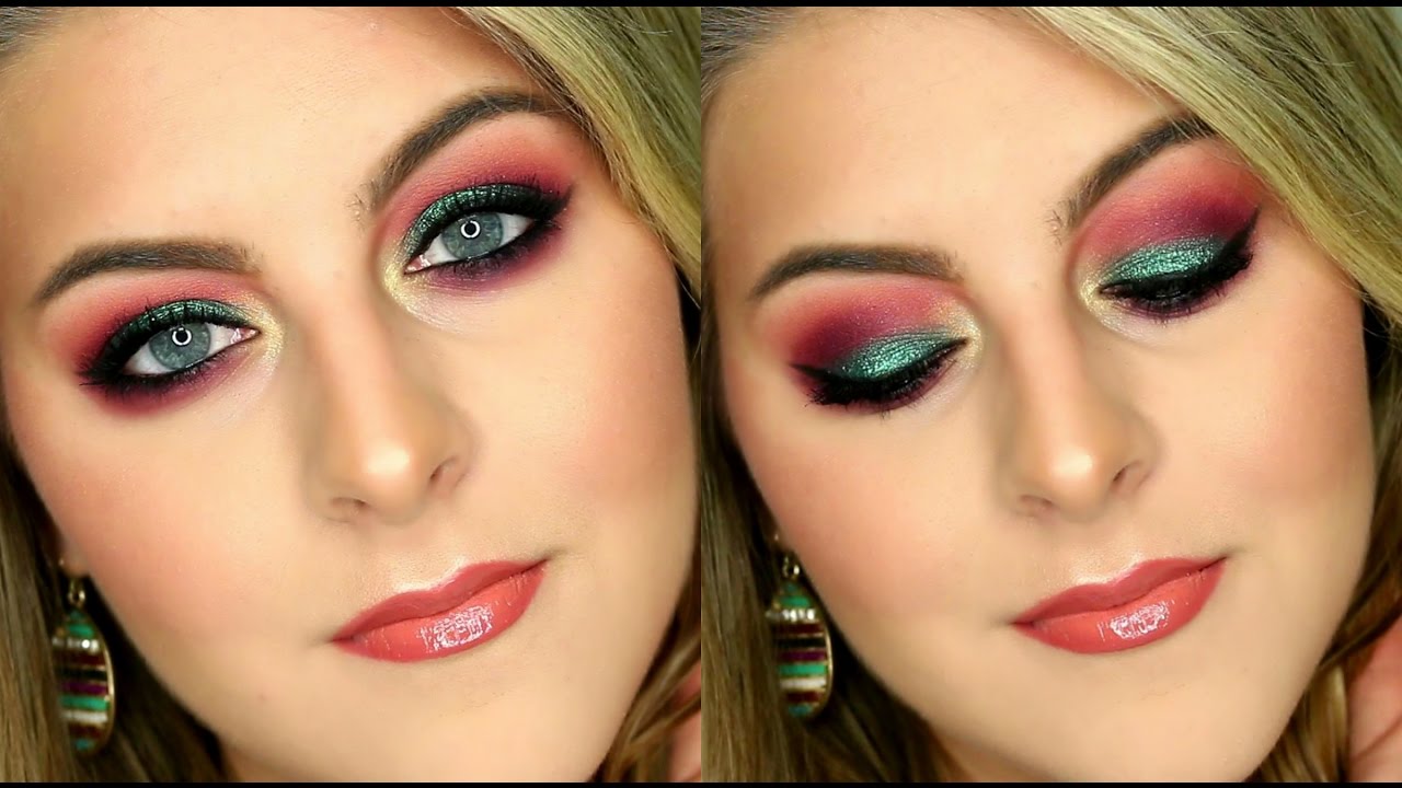Emerald Green HOLIDAY MAKEUP TUTORIAL 🎄 | feat. Coastal Scents ...