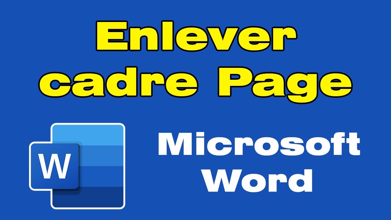 Comment enlever une bordure de page sur Word 🖋️📄 - YouTube