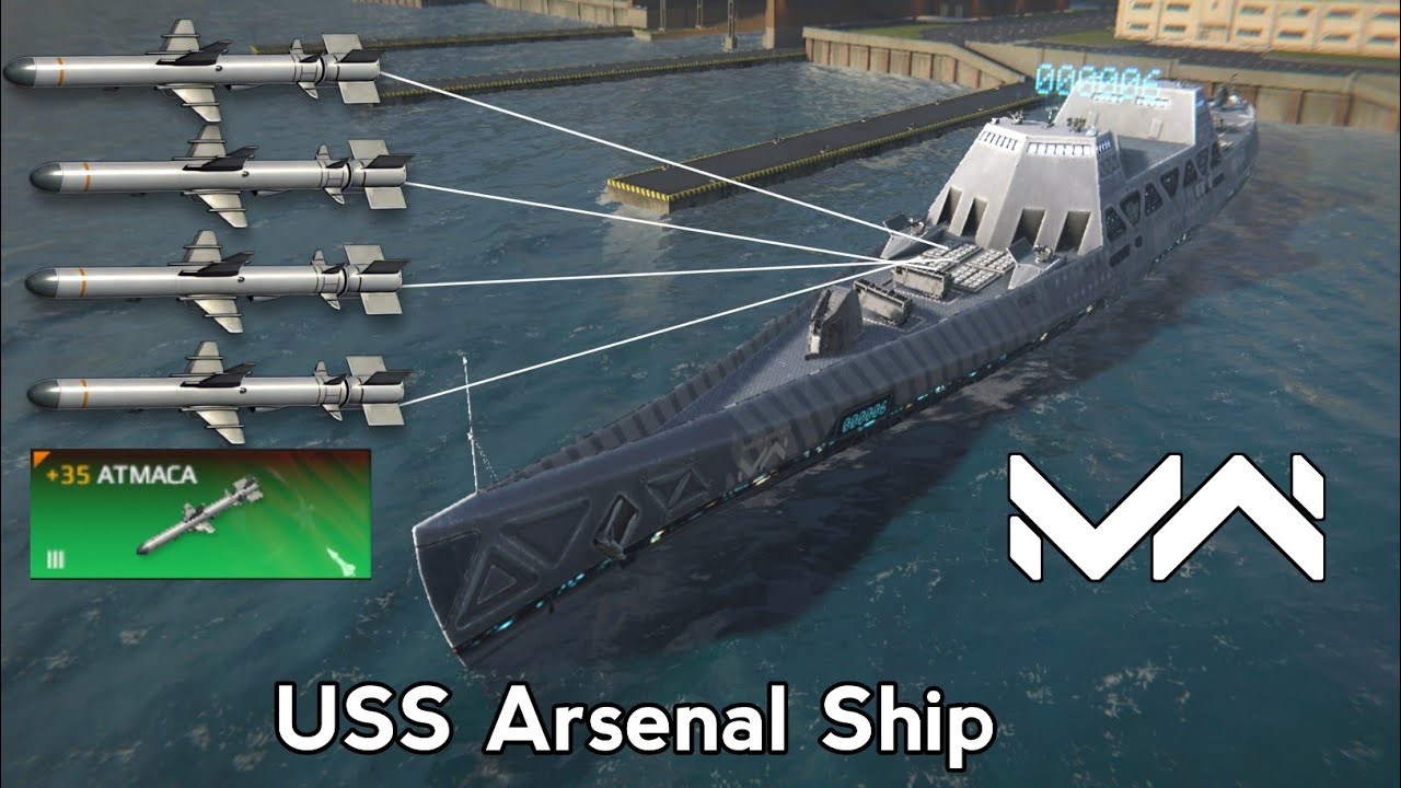 Modern Warships: USS Arsenal Ship With ATMACA Missile - YouTube