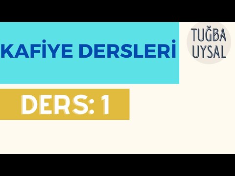 Kafiye | Ders: 1 | Arapçada Kelime-İsim-Fiil-Harf Tanımları》-01-10-2020