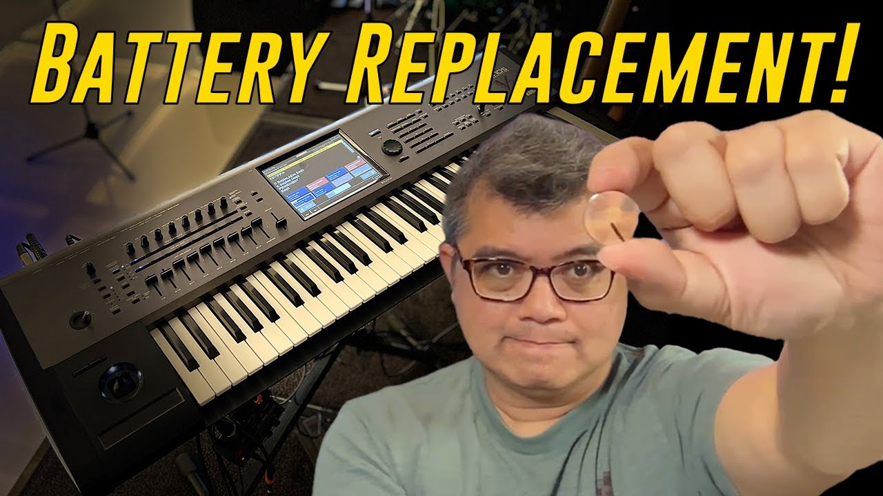 Replace KORG Kronos Clock Battery CR2032 - YouTube
