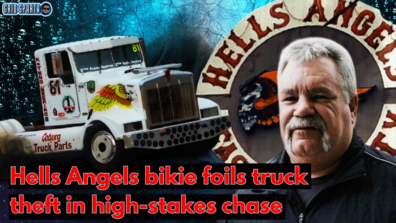 Hells Angels bikie narrowly escapes armed attack in a dramatic truck ...