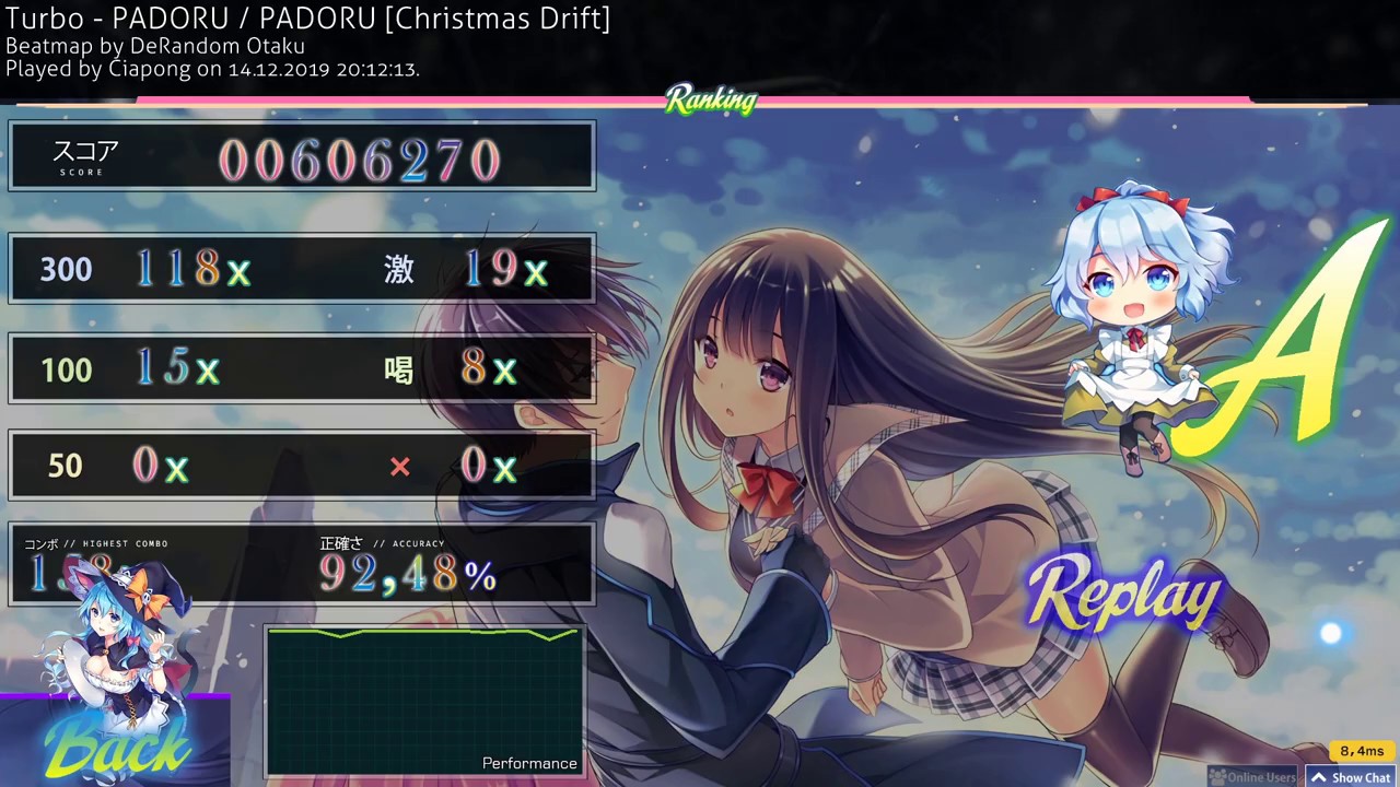 [osu!] TURBO - PADORU / PADORU [Christmas Drift] | 92,48% - YouTube