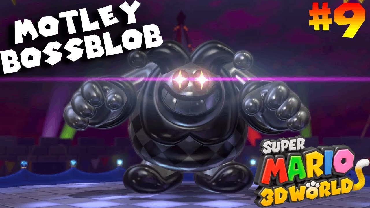 Super Mario 3d World Part 9 Motley Bossblobs Big Battle Youtube