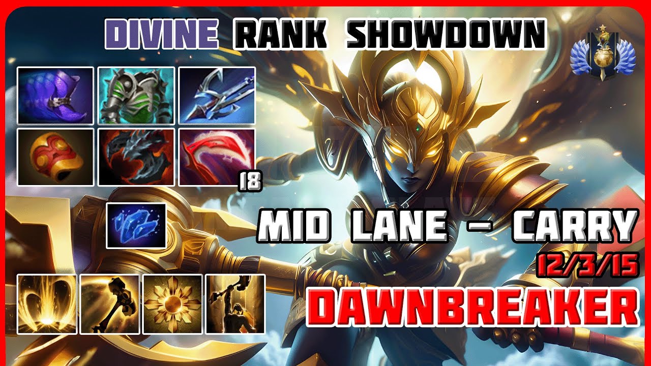 🌞Dawnbreaker Rampage! Mid Gameplay 7.35b - Dota 2 Divine Rank🌞 - YouTube