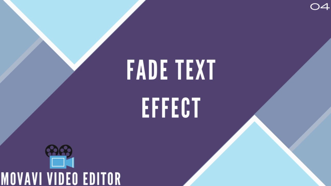 Fade text effect | Movavi video editor 2020 - YouTube