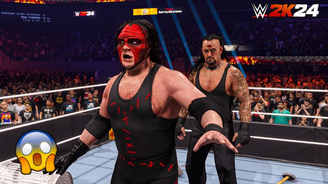 WWE 2K24 - The Undertaker vs. Kane — Epic Match ( The Deadman vs. The ...