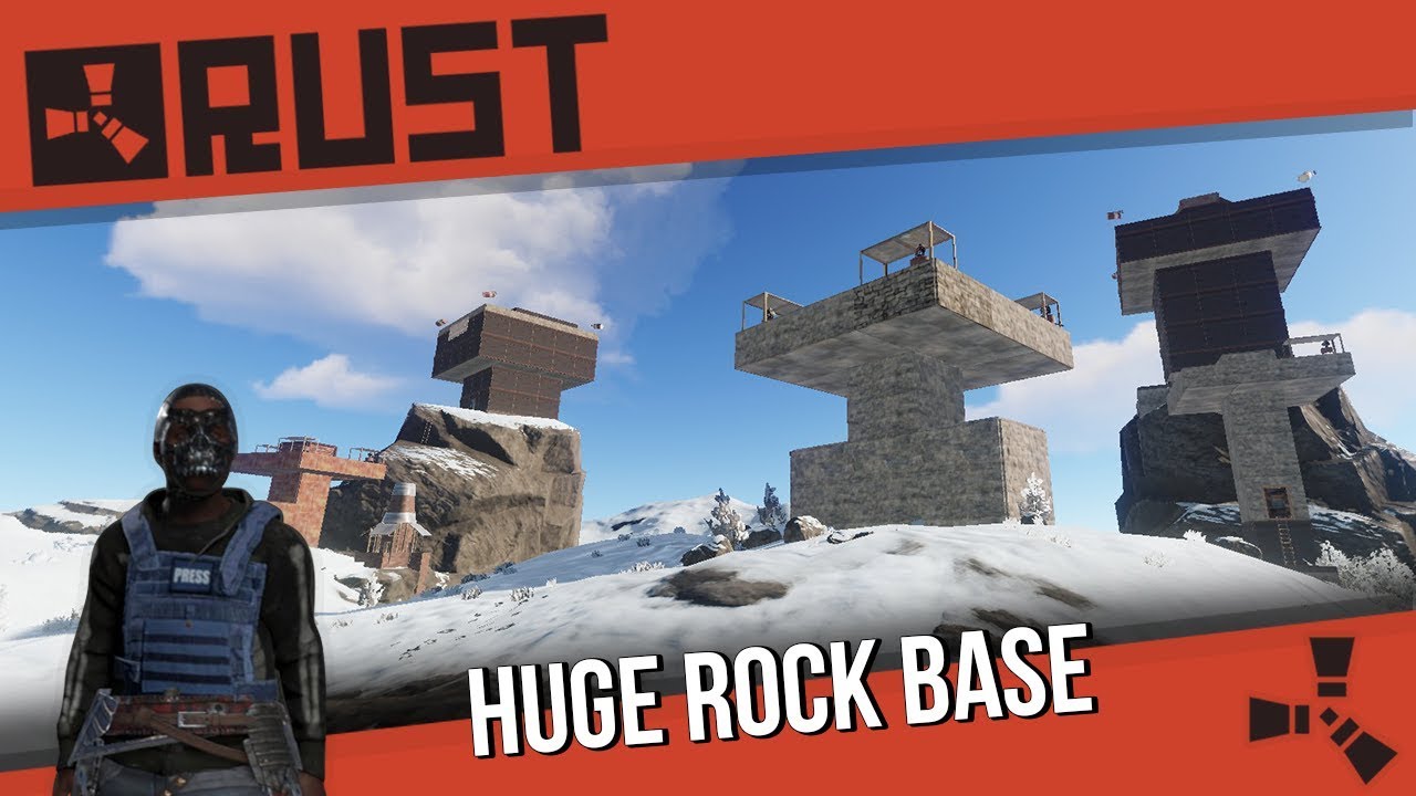 RUST #1 - HUGE ROCK BASE! - YouTube