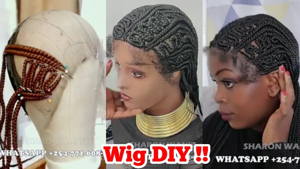 Wig Tutorial/DIY How To Make A Zigzag Braided Wig.Using Expression Braids-No Closure No Frontal‼ ...