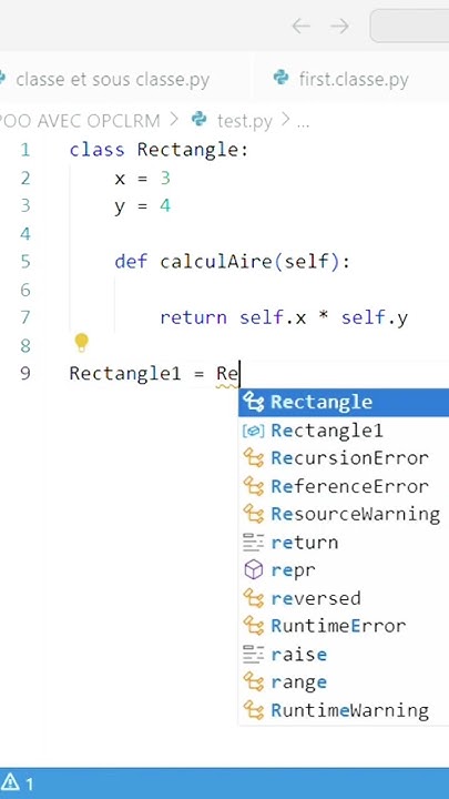Première Classe et Première Méthode en Programmation Orientée Objet ...