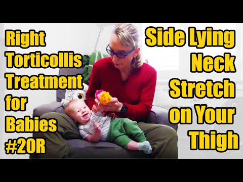 #21R Side Lying Neck Stretch on Your Thigh: Right Torticollis Treatment ...