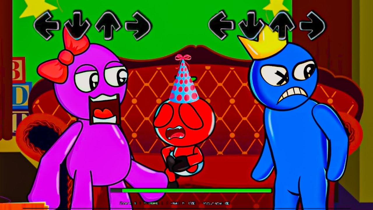 FNF Rainbow Friends: Full Origin Story, Doors and Poppy Playtime in ...