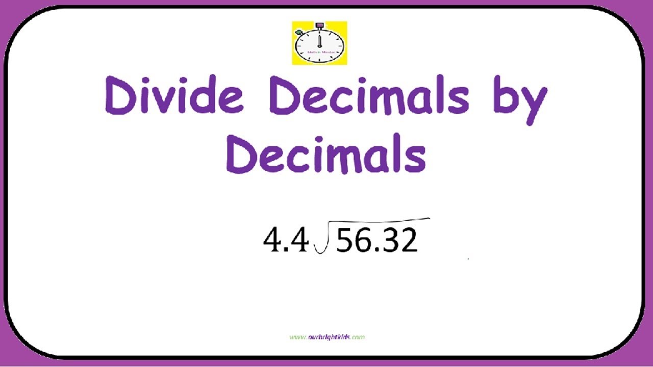 How to Divide Decimals by Decimals |#math #decimals #divisionmath - YouTube