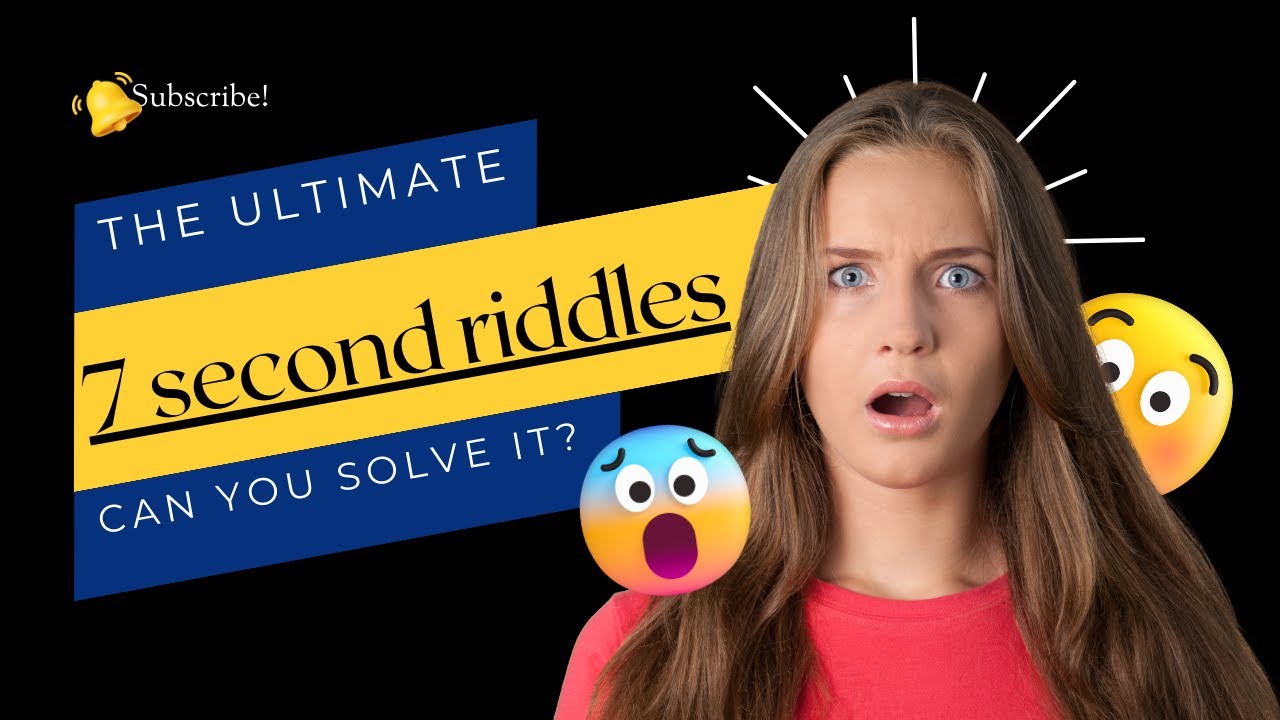 7 second riddles | riddles quiz | riddles in english | funny riddles ...