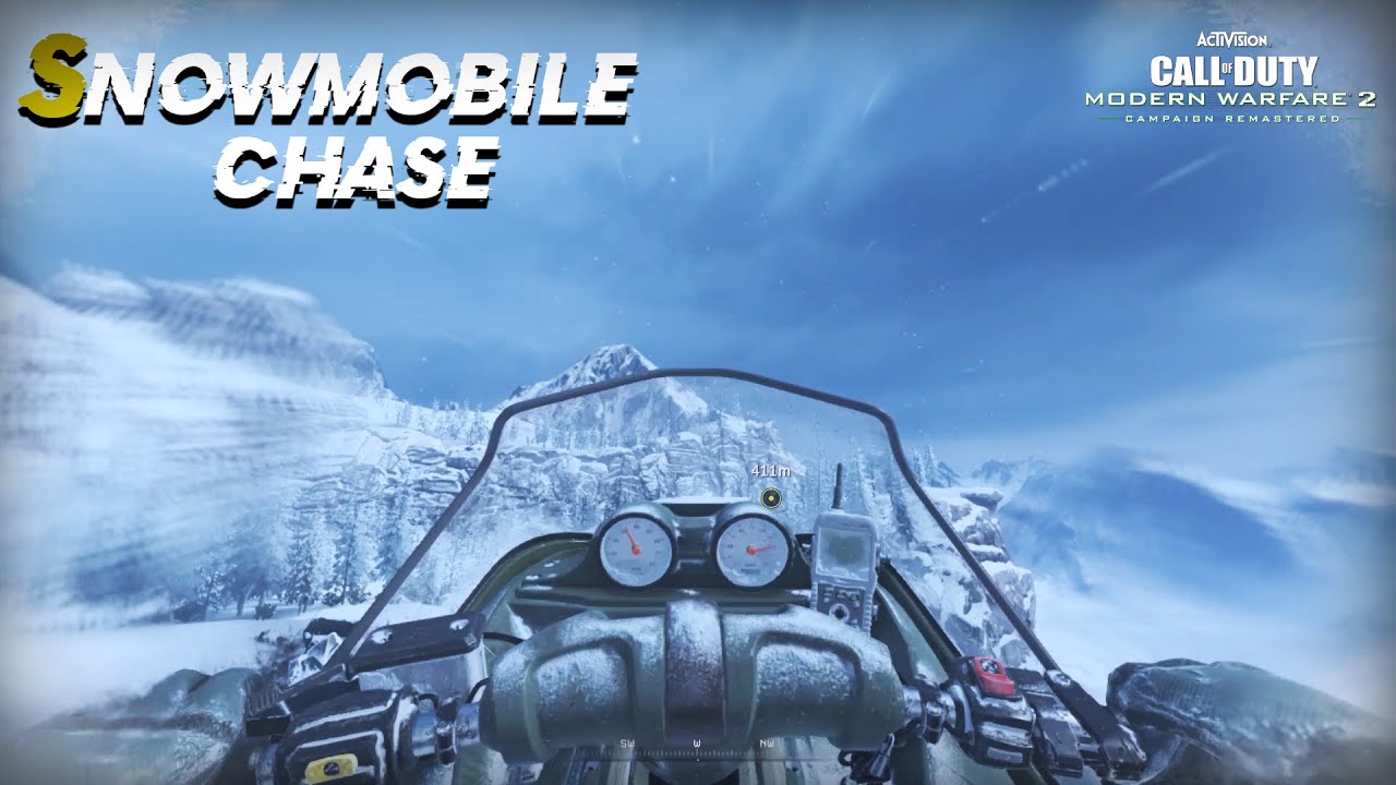 COD MW2 REMASTERED || SNOWMOBILE CHASE || PC GAMEPLAY 60 FPS ON GTX ...