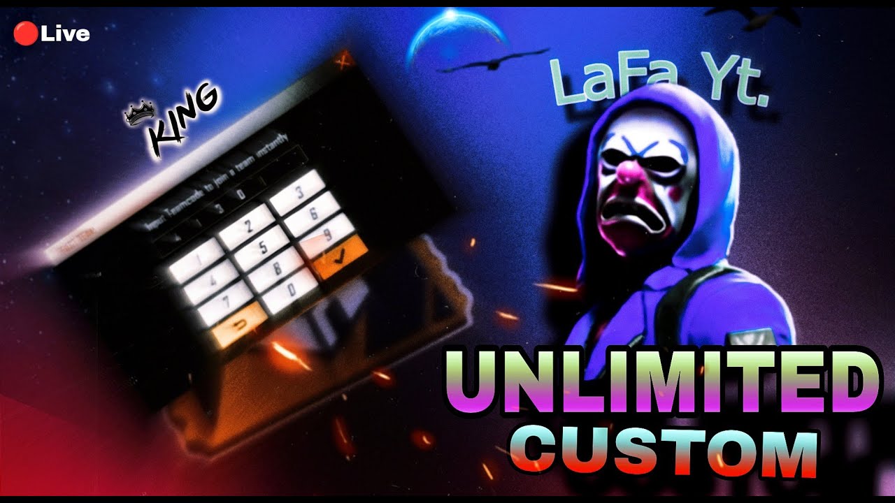 🔴FREEFIRE LIVE •||• UNLIMITED CUSTOM FUN 🔥PLAY WITH TEAMCODE •||• #livestream #freefire - YouTube