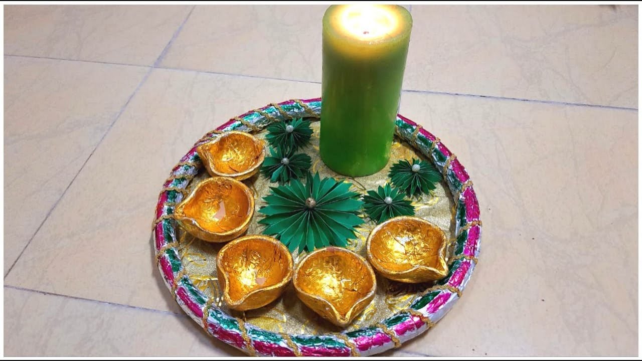 Mehndi Plates Decoration Ideas | Mehndi Plates Decor Ideas At Home ...