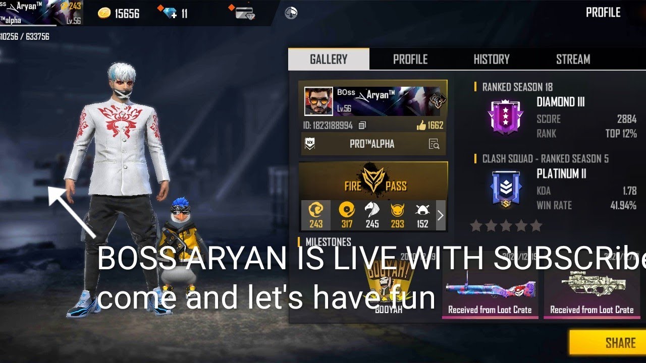 BOSS_ARYAN_OFFICIAL IS LIVE WITH SUBSCRIBERS - YouTube