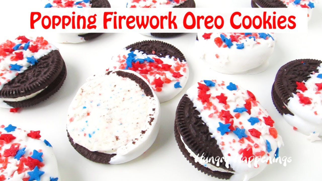 Popping Firework Oreo Cookies - YouTube