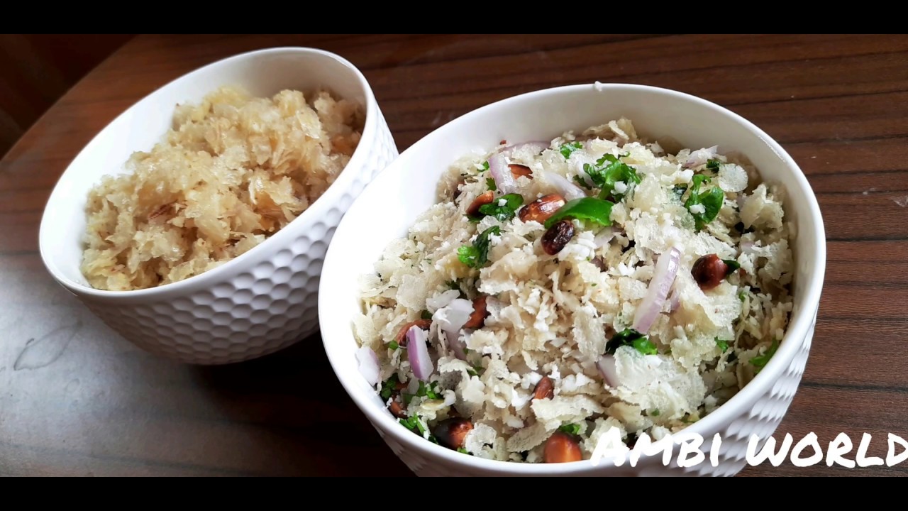 Flattened rice food recipes make within 3minutes/ sweet and spicyfood ...