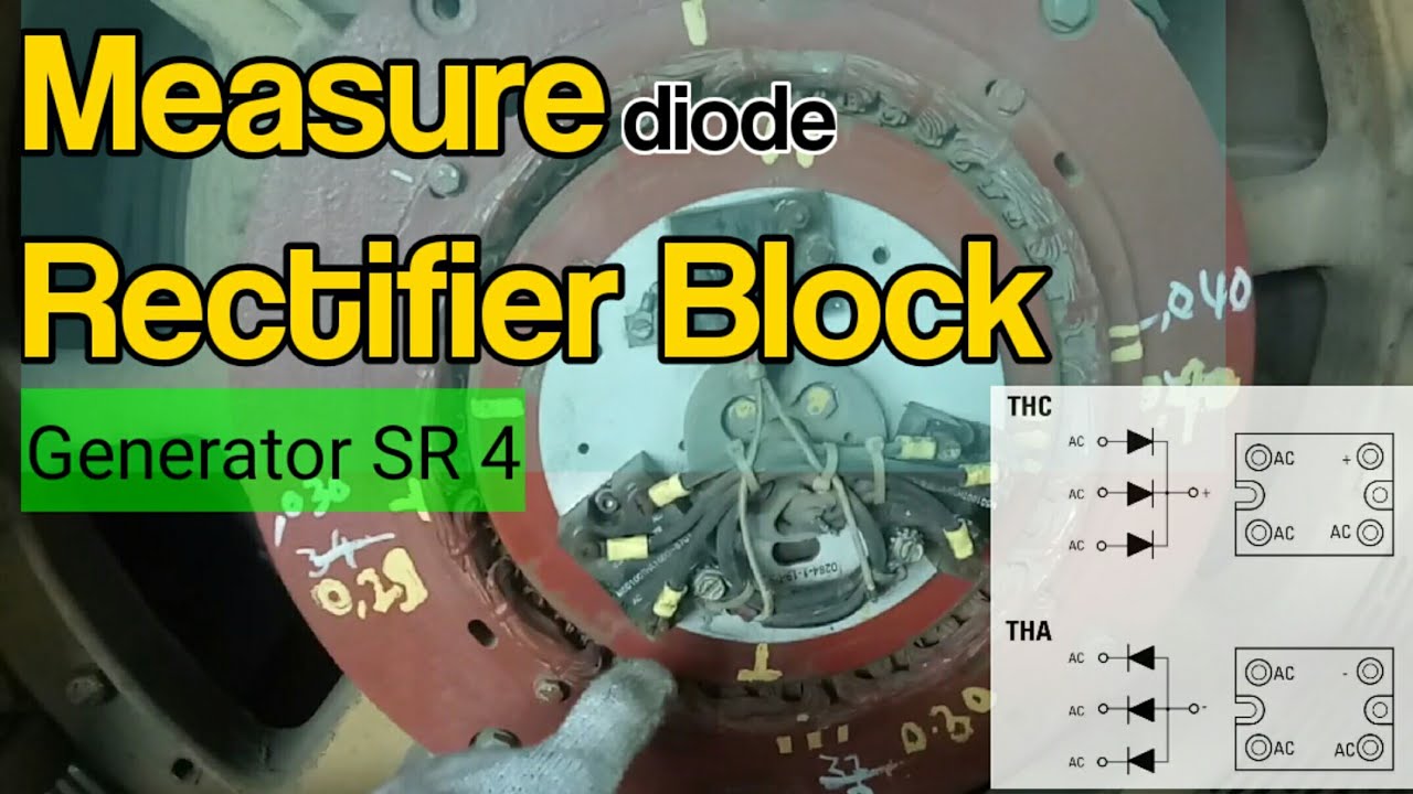 Cara mengukur dioda rectifier generator caterpillar SR4 - YouTube