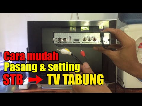 CARA PASANG & SETTING SET TOP BOX ( STB ) KE TV TABUNG || MATRIX APPLE MERAH DVB - T2 HD