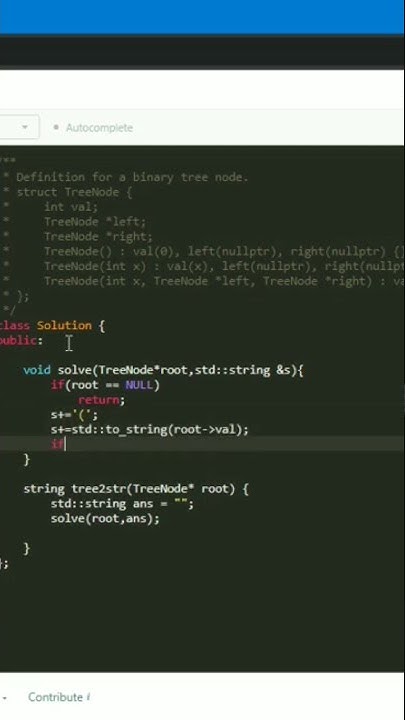 Leetcode Daily Construct String From Binary Tree Coding Shorts C Viralshorts
