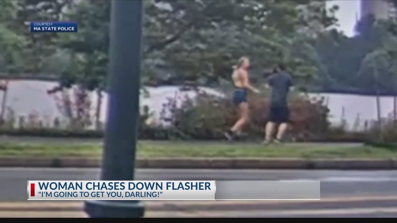 Boston mother, former soldier, takes down man who flashed her - YouTube