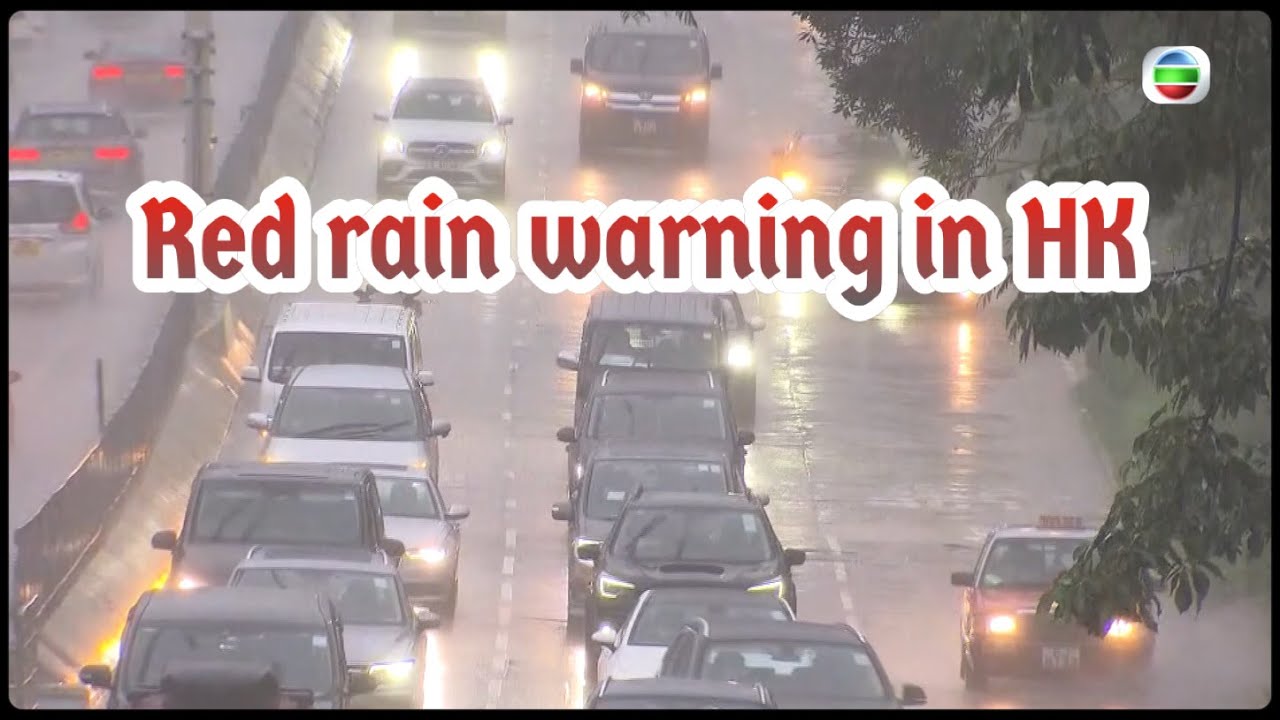 TVB News | 17 Jun 2023 | Red rain warning in HK - YouTube