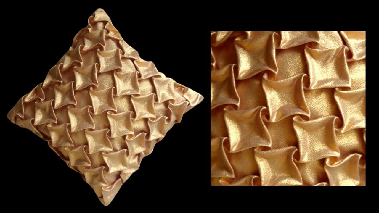 Diamond smocking cushion cover making new design pattern pillow takiya ...