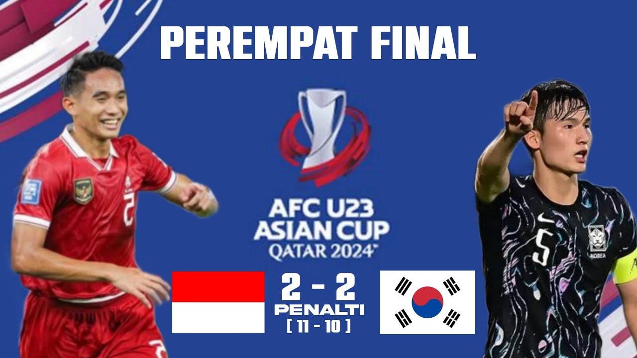 TIMNAS INDONESIA U23 VS KOREA SELATAN U23 | PIALA ASIA AFC U-23 2024 ...