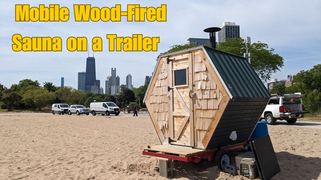 Building a Mobile Wood-fired Sauna on a Trailer - YouTube