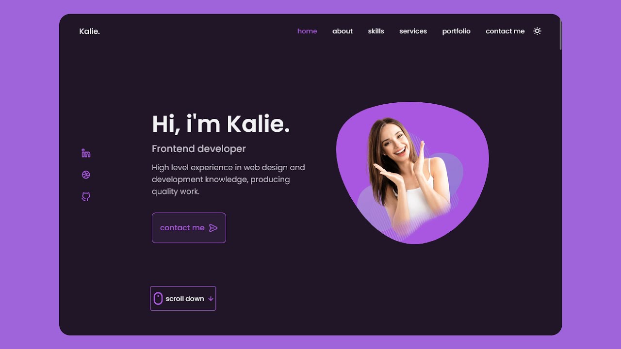 Responsive Personal Portfolio Website Using Html And Css And Javascript 0937