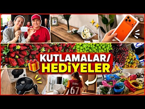 SÜPRİZLER BİTMEDİ😍HEDİYELERİM💓YENİ TELEFONUM😇ÇİÇEKLER KİMDEN❓GÖRÜMCEMDEN PASTAM💓PAZAR ALIŞVERİŞİM✅