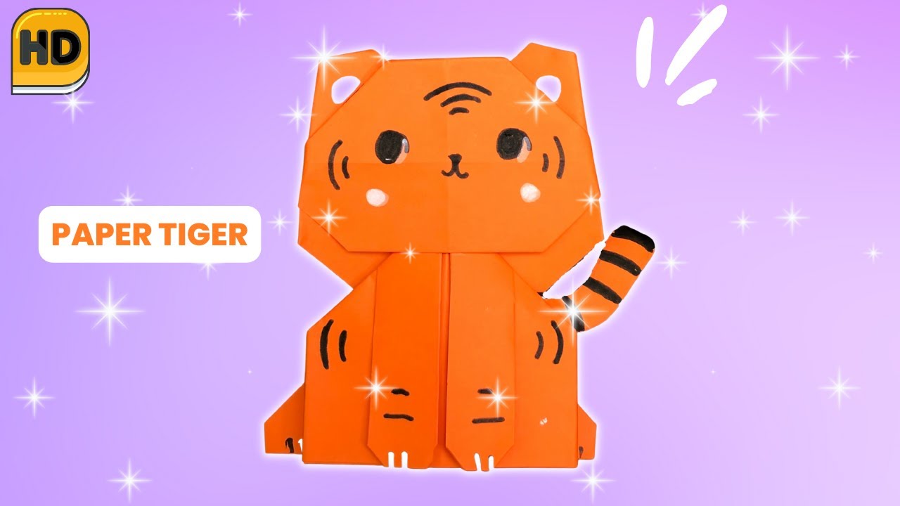 Origami Paper Tiger | School Paper Craft Idea | DIY | Paper Toys - YouTube