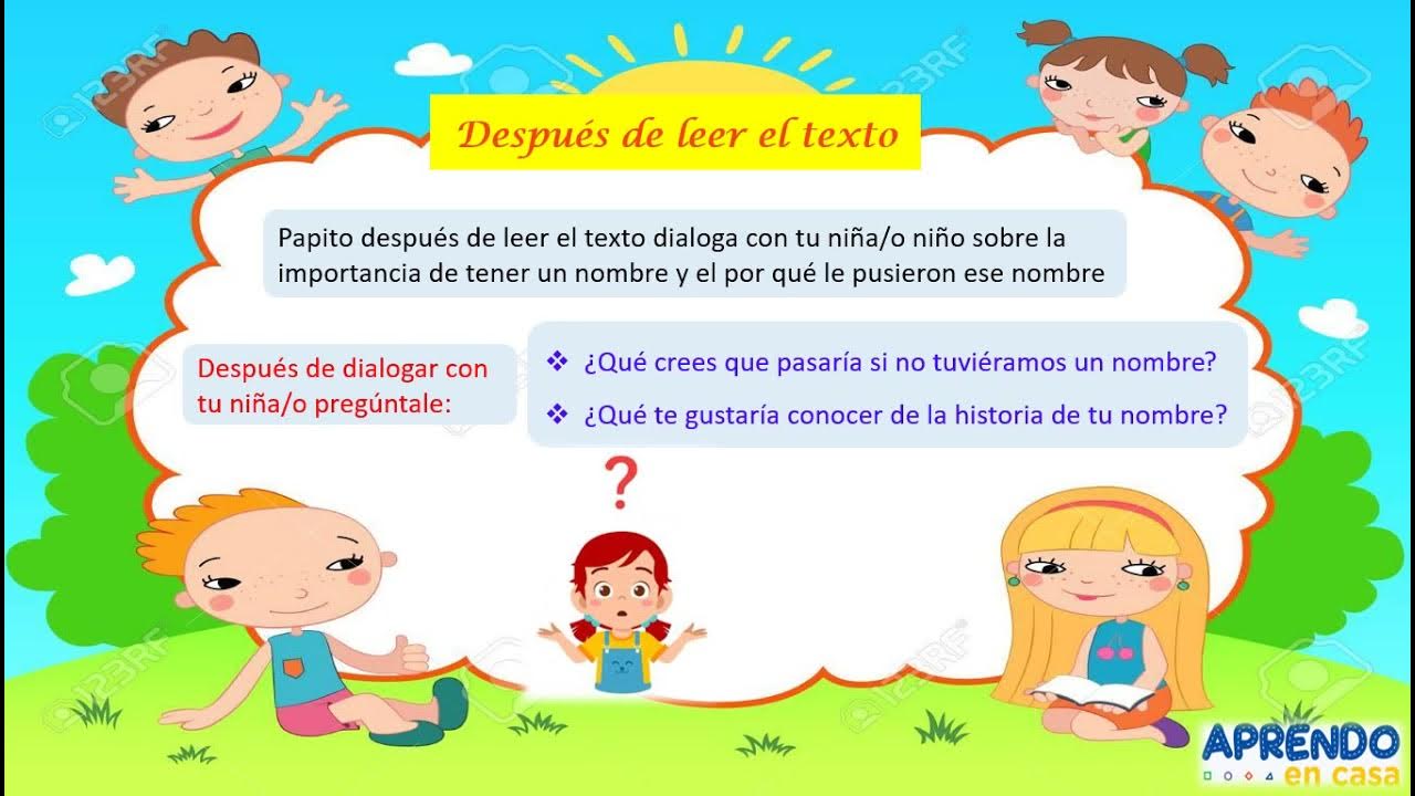 La Historia de mi Nombre - Aprendo en casa "4 Años" - YouTube