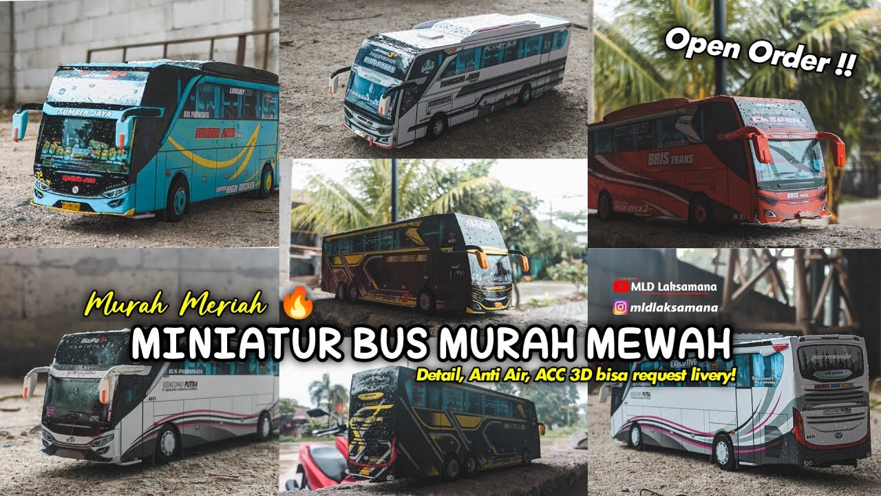 MIRIP BUS ASLI 🔥 - Review Miniatur Bus Indonesia Skala 1.50 || Miniatur ...