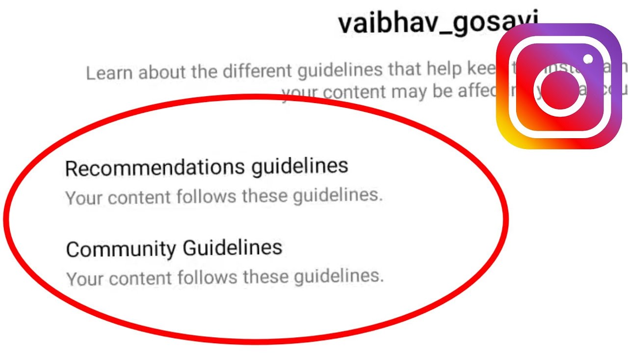 Recommendations Guidelines Instagram Kya Hai ? Instagram Community ...