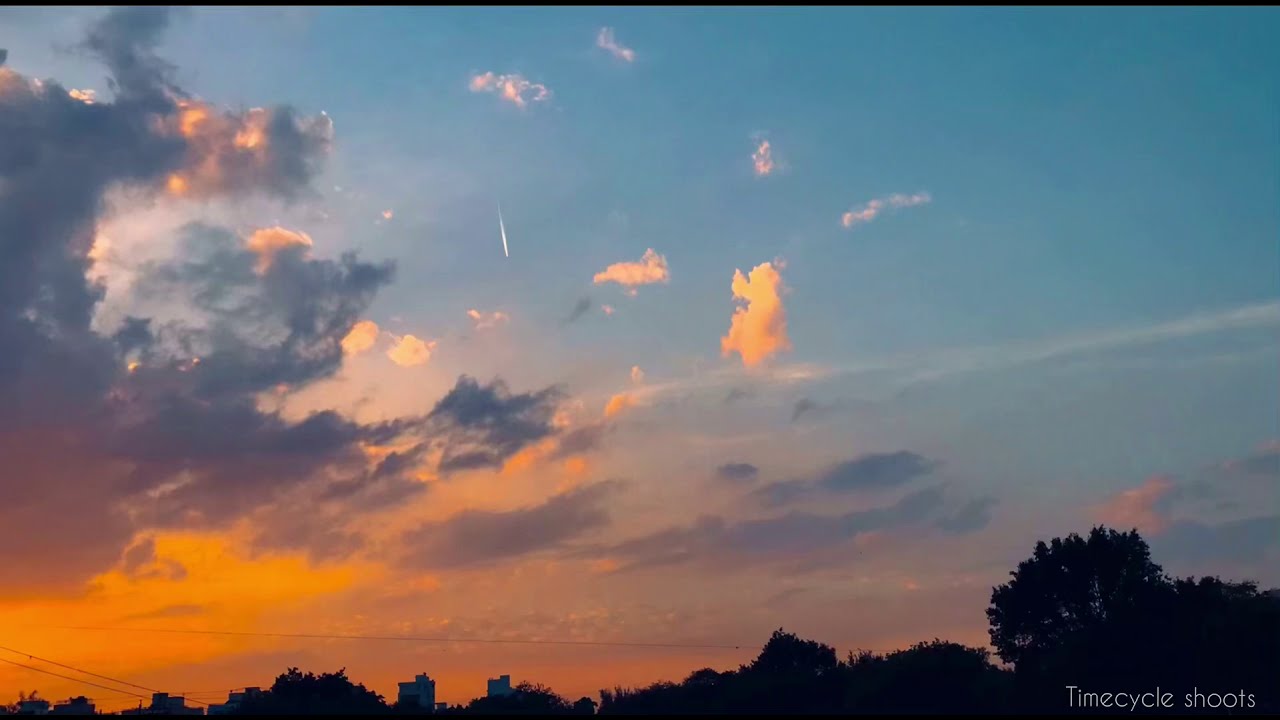 Twilight Time lapse 4K|cloudy sky|sky|Day to night transition. - YouTube