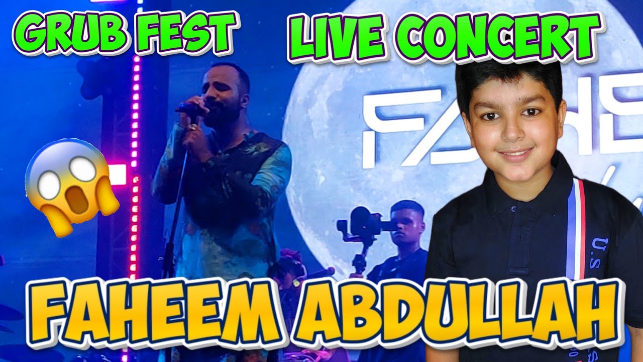 Faheem Abdullah Live Concert In JLN Stadium || Grub Fest 2024 - YouTube