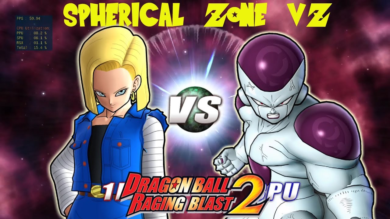 DB RB2 Android 18 vs Battle Zone 2 Spherical Zone Boss Frieza Full ...