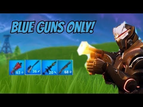 Fortnite only Blue Weapons Challenge - YouTube