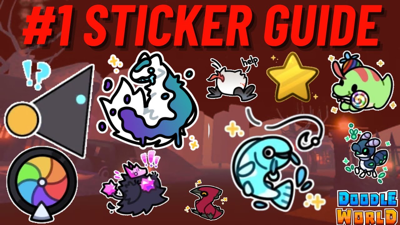 HOW TO GET ALL 75 STICKERS in Doodle World - YouTube