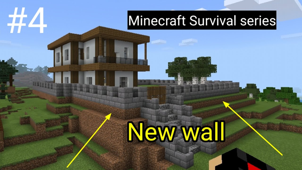 i build a new wall my Minecraft Survival series|Minecraft Survival#4 ...