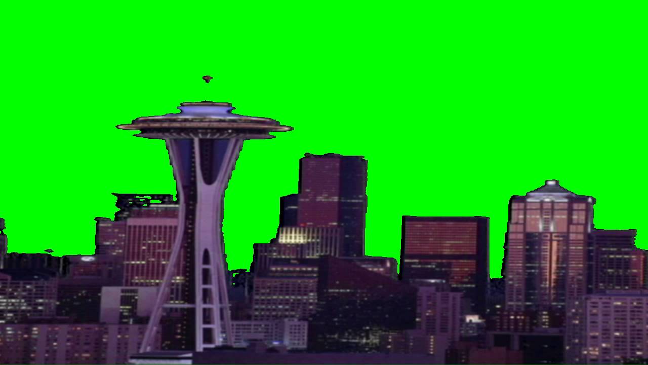 City Green Screen Seattle Animation Loop HD - YouTube