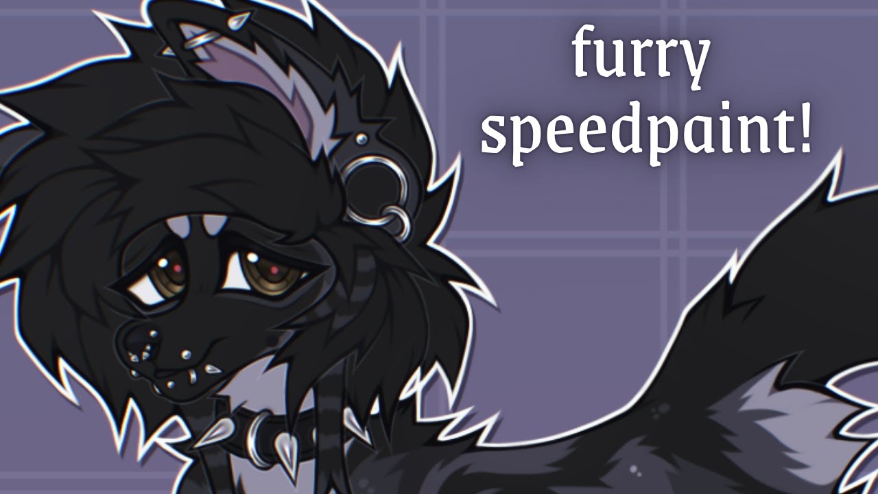 emo wolf || furry speedpaint - YouTube