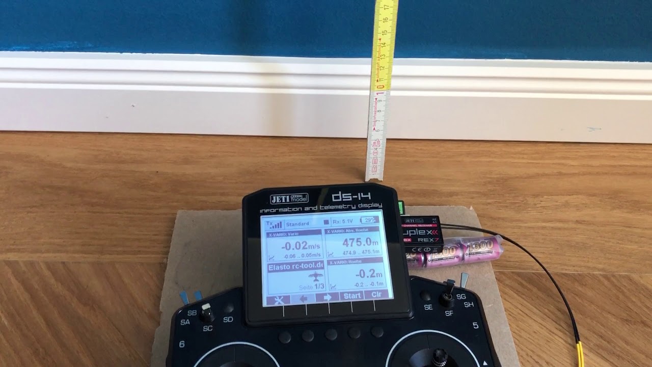 Variometer-Sensor X-Vario-V2 an Jeti DS-14 - YouTube