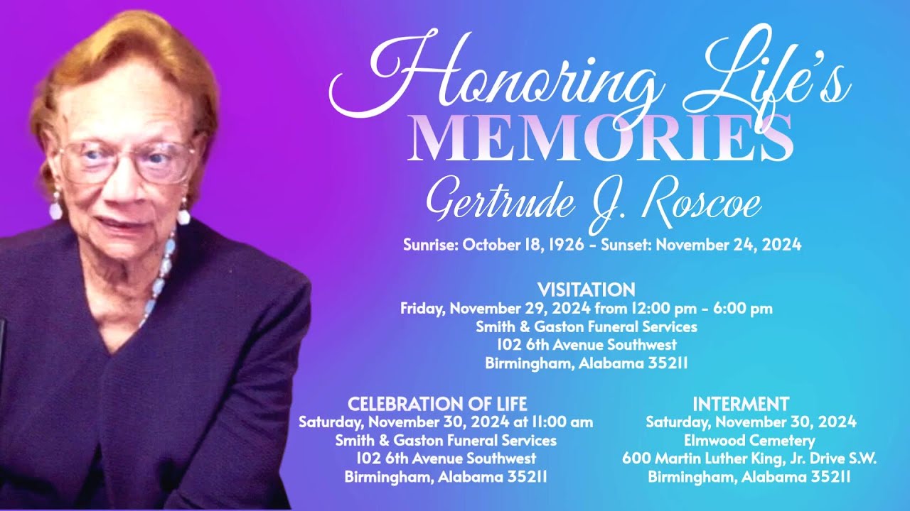 Celebration of Life for Mrs. Gertrude Belzora Jefferson Roscoe “Bell ...