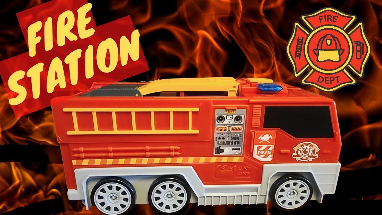 Fast Lane Fire station truck with sounds - YouTube
