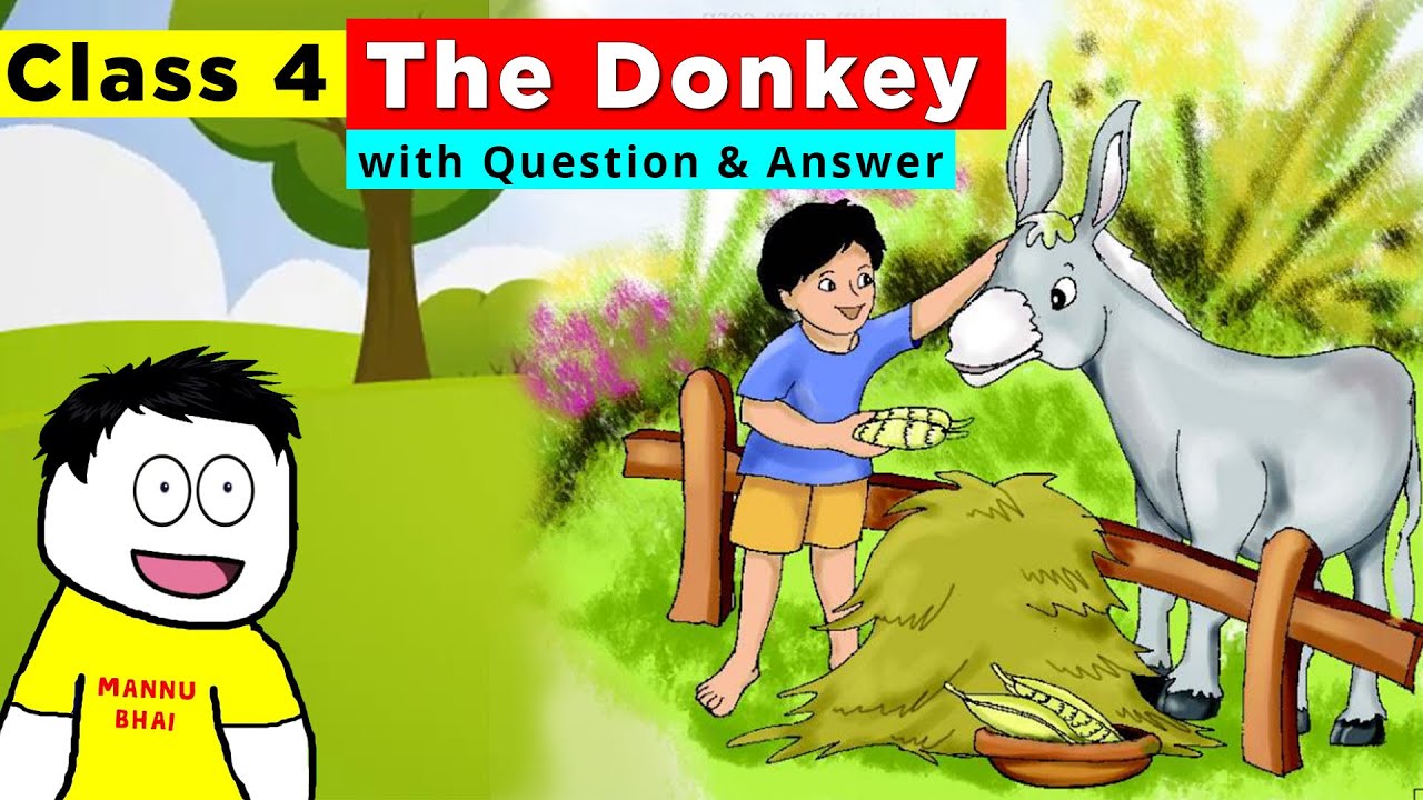 The Donkey Class 4 in Hindi | Class 4 Marigold | Class 4 English Unit 7 ...